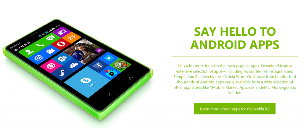 Nokia X Family and our app Ready Set Holiday Running on Nokia X