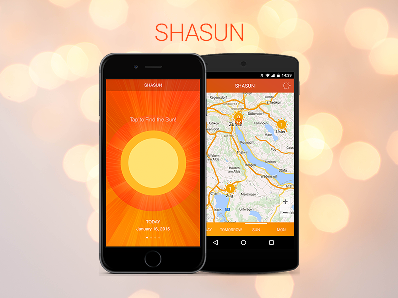 Weather app - Shasun - find the sun in the nearby areas